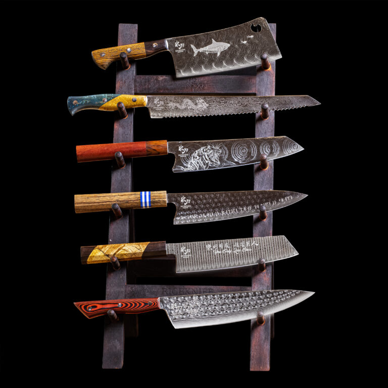 Limited Edition Dansk Design Damaskus Stål Knivsæt | Riceknife Denmark